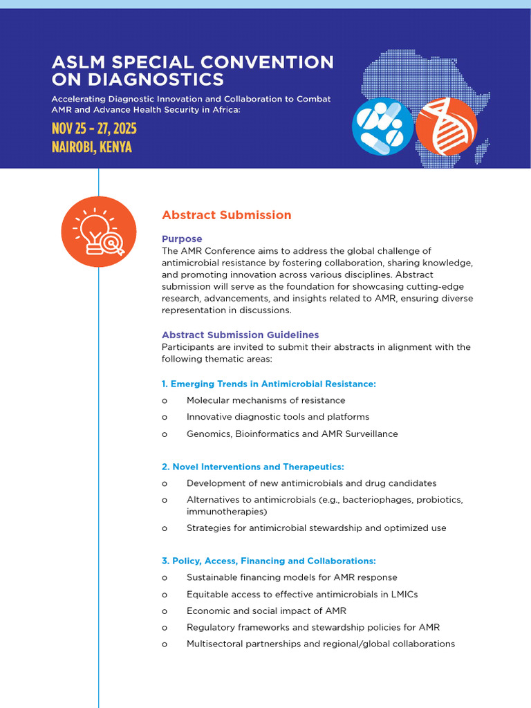AMR Conference Abstract Submission Guide | PDF | Antimicrobial Resistance