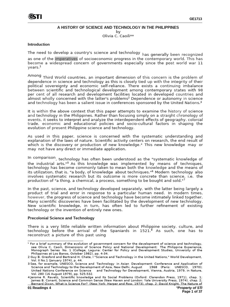 Sts Historical Timeline | PDF | Philippines | Academic Degree