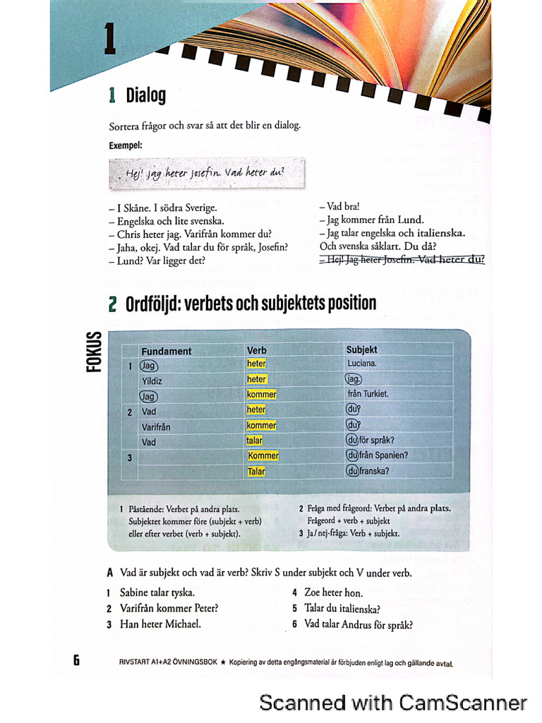 Rivstart A1 + A2 Övningsbok | PDF