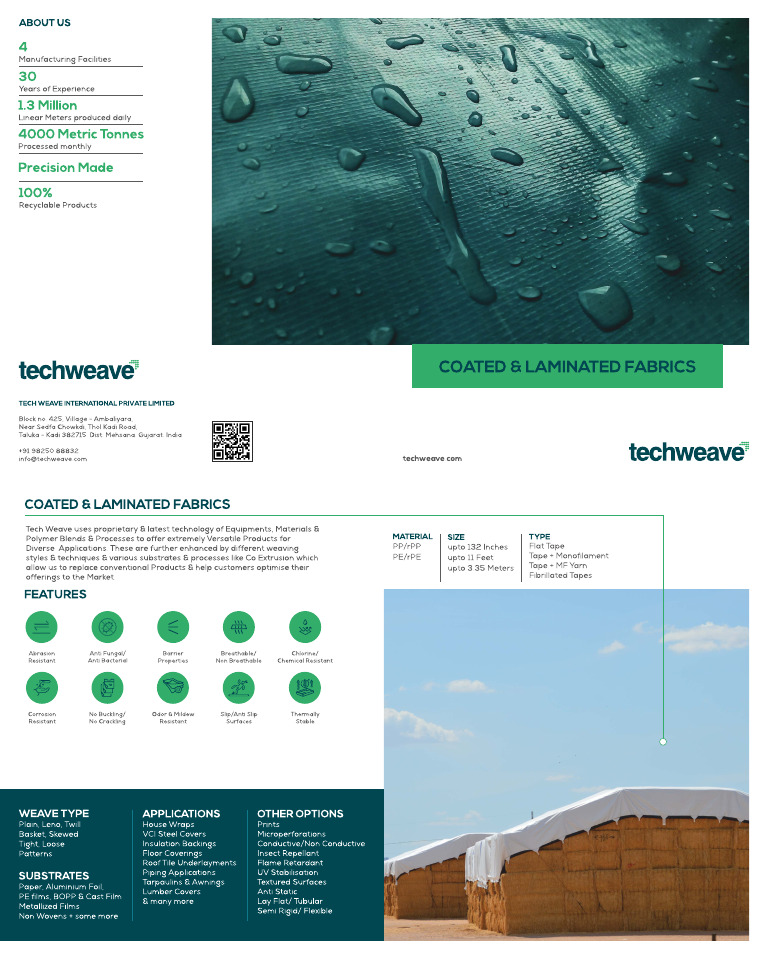Coated & Laminated Fabrics Brochure | PDF