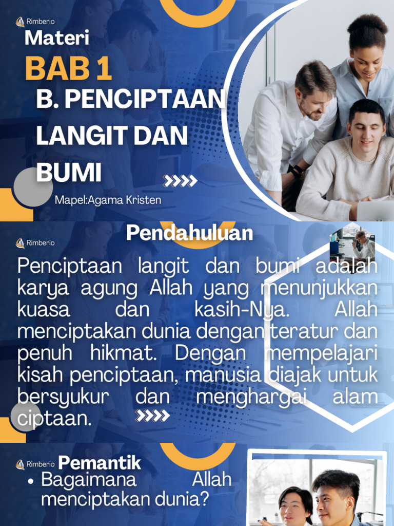 Bab 1B Penciptaan Langit Dan Bumi | PDF