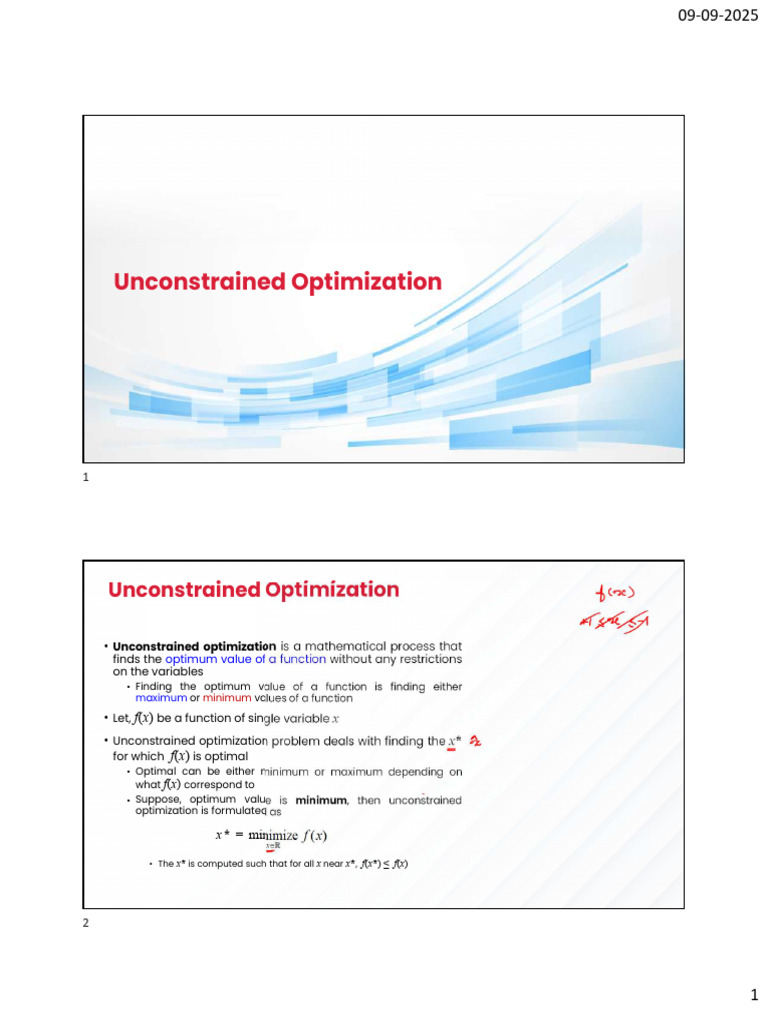 4 Unconstrained Optimization | PDF | Mathematical Optimization ...
