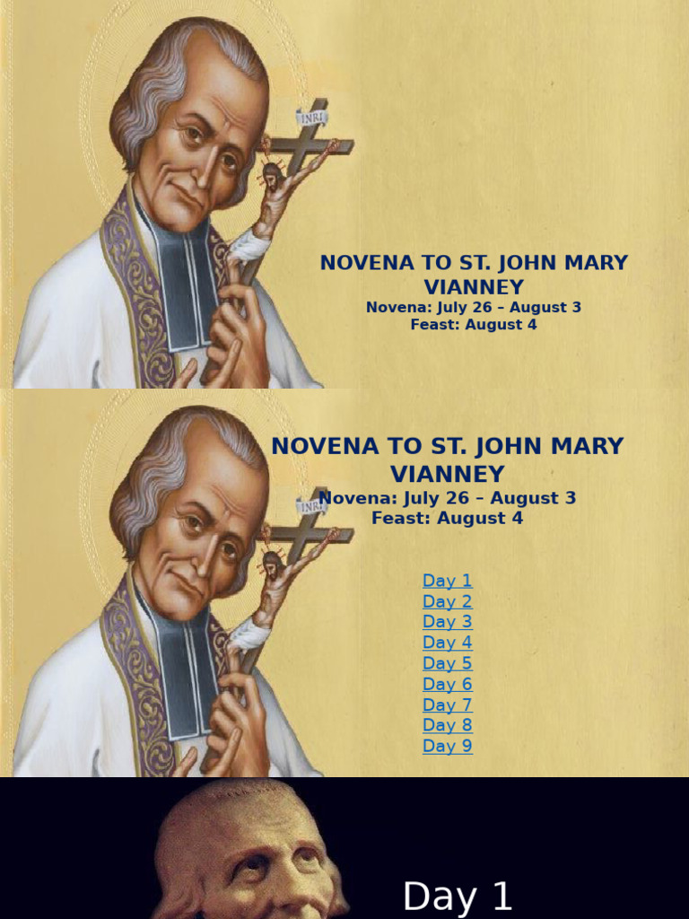 Novena to St. John Vianney Guide | PDF | Prayer | Saint