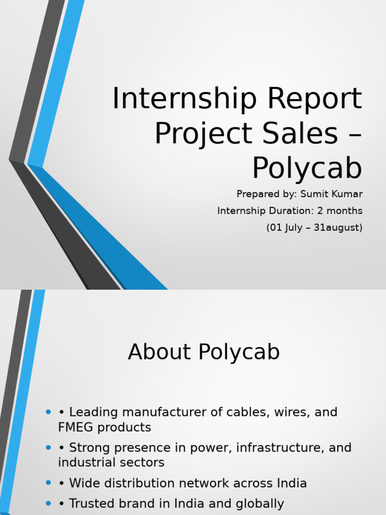 Polycab Internship Report Sumit | PDF