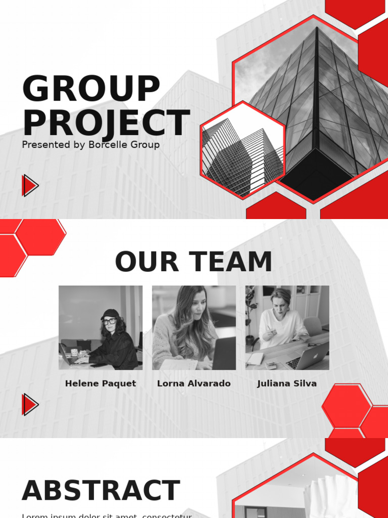 Black and Red Illustrative Group Project Presentation | PDF