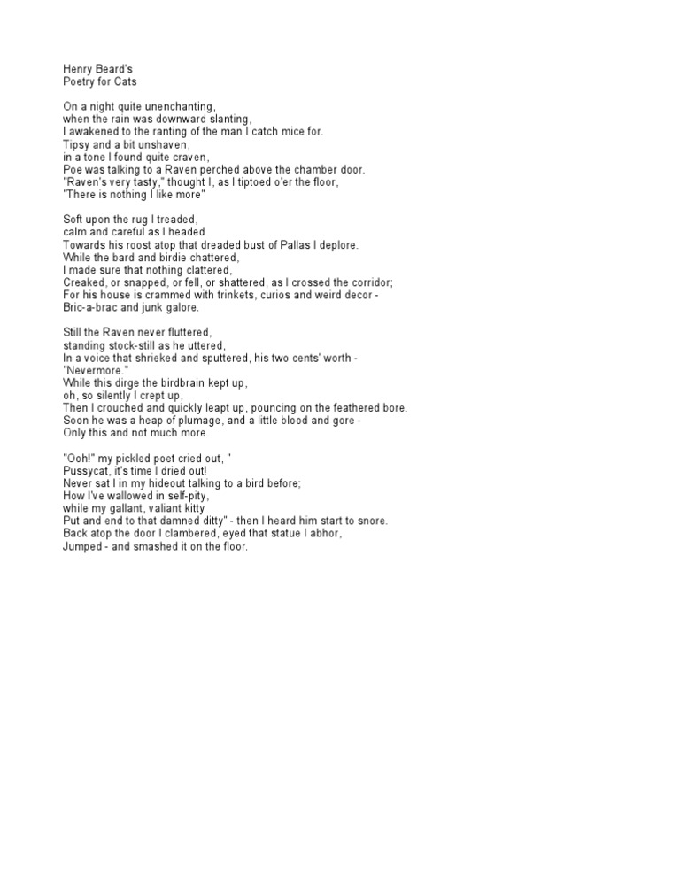 Poetry For Cats | PDF