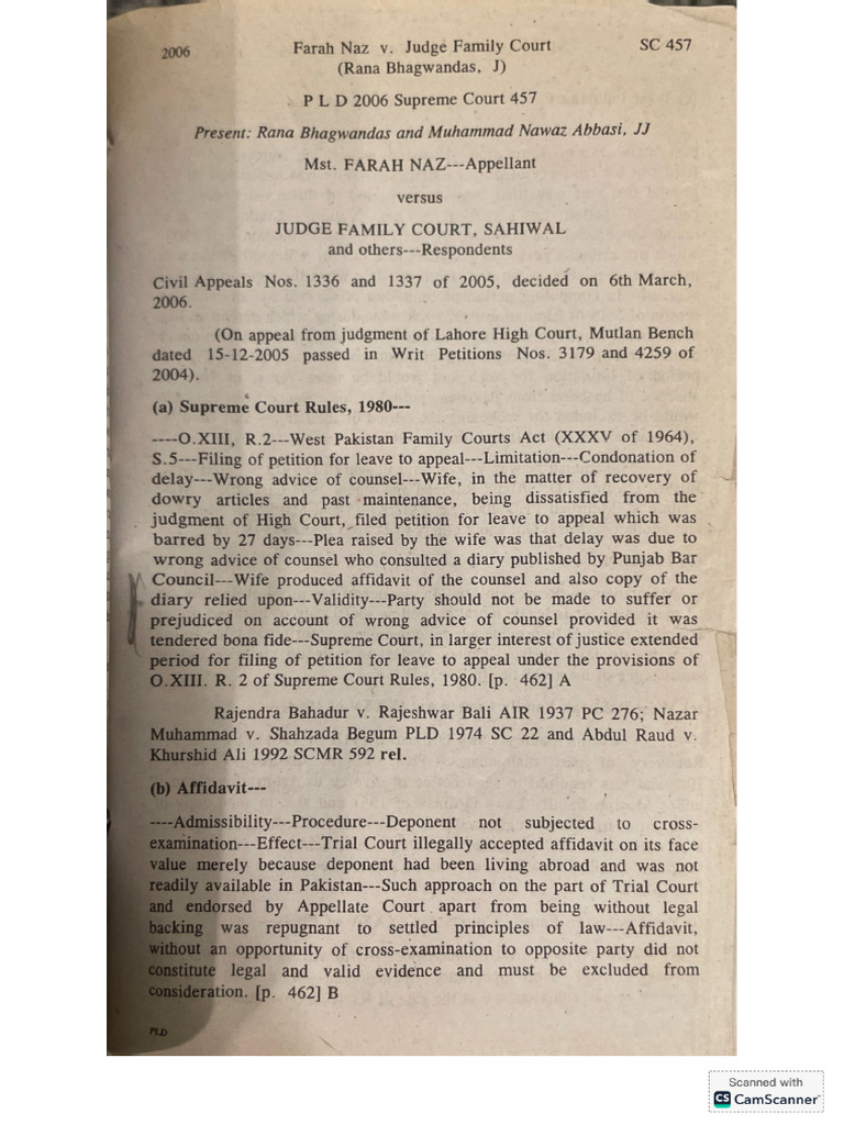 PLD 2006 Supreme Court 457 | PDF