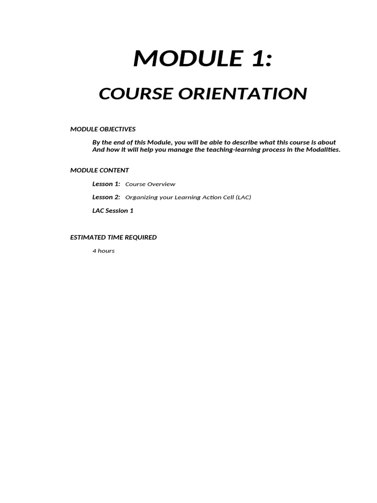 Module 1 - Answer | PDF | Learning | Teachers