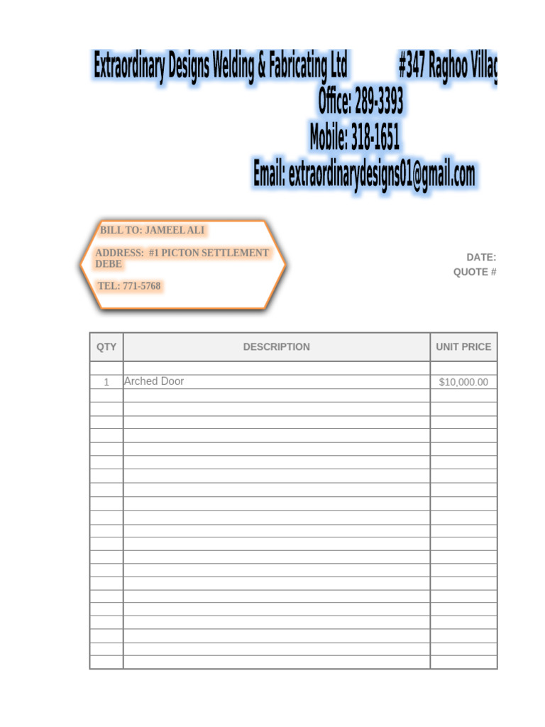 Welding and Fabrication Invoices Summary | PDF | Door | Invoice