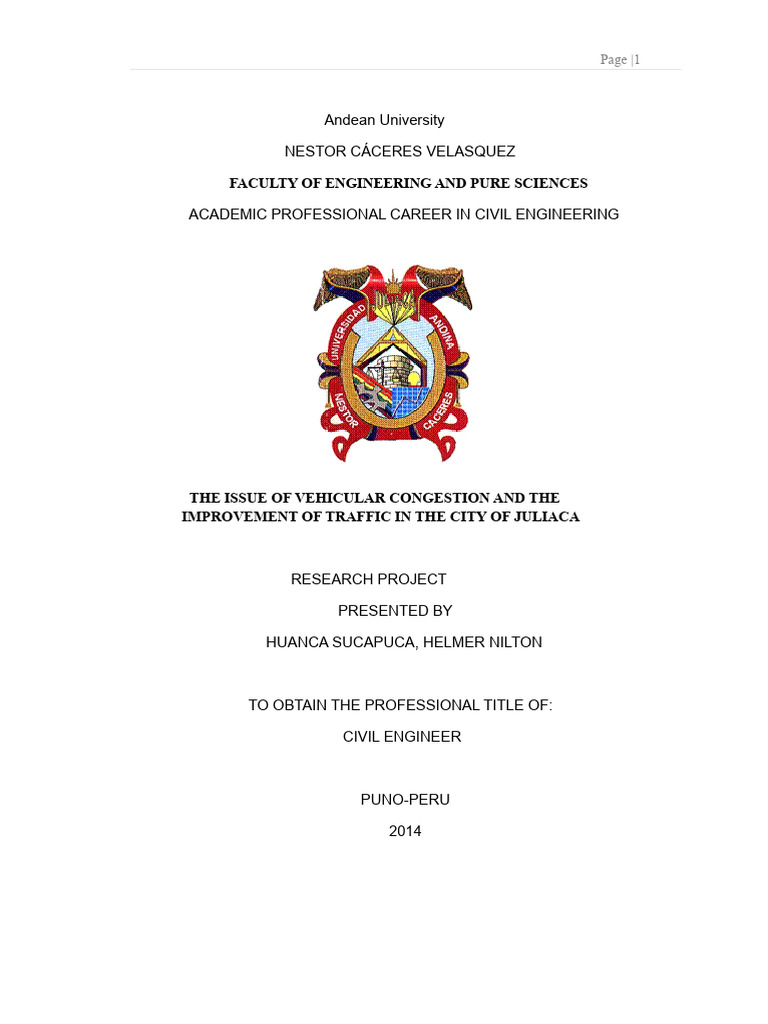 The Vehicle Congestion and The Improvement of Traffic in The City of ...