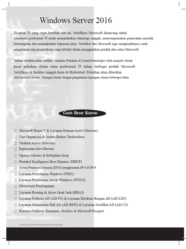 MCSA Windows Server 2016 | PDF