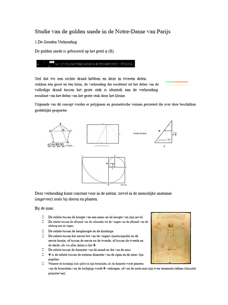 Studie Van de Gulden Snede in Notre | PDF