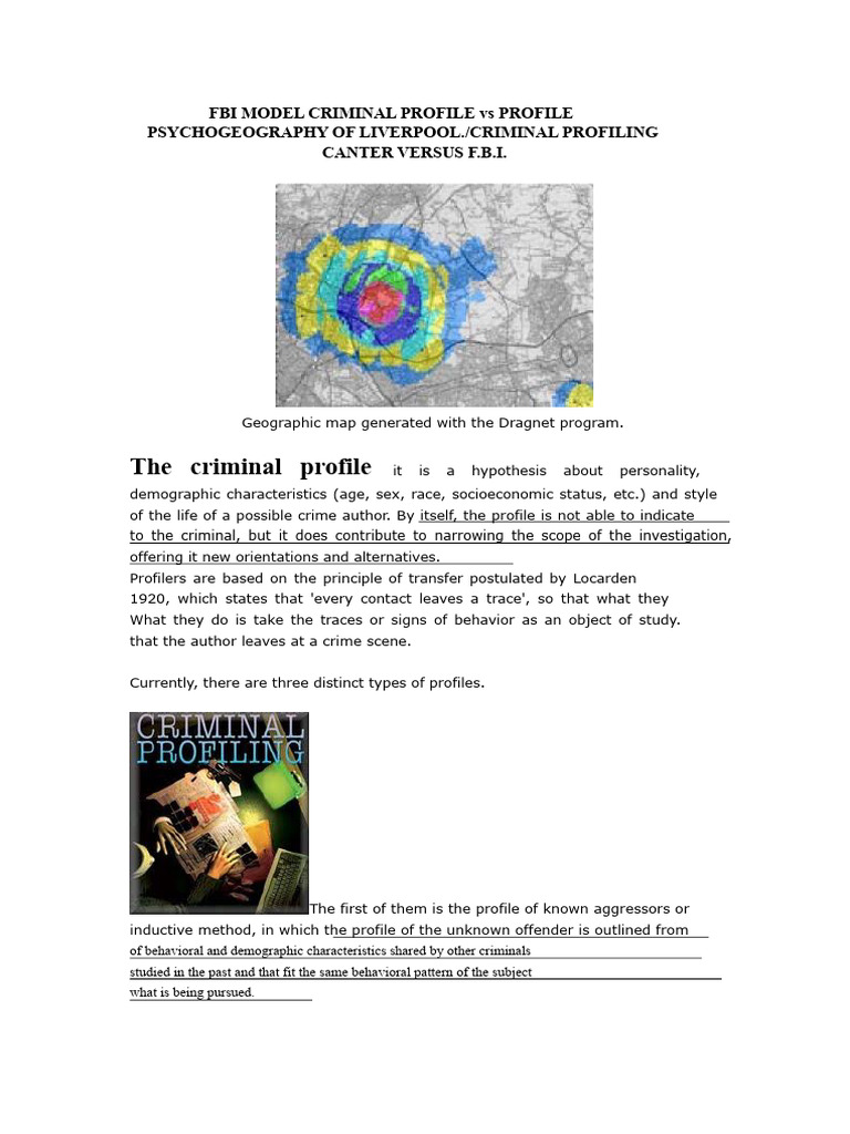 FBI vs Canter: Criminal Profiling Methods | PDF | Offender Profiling ...