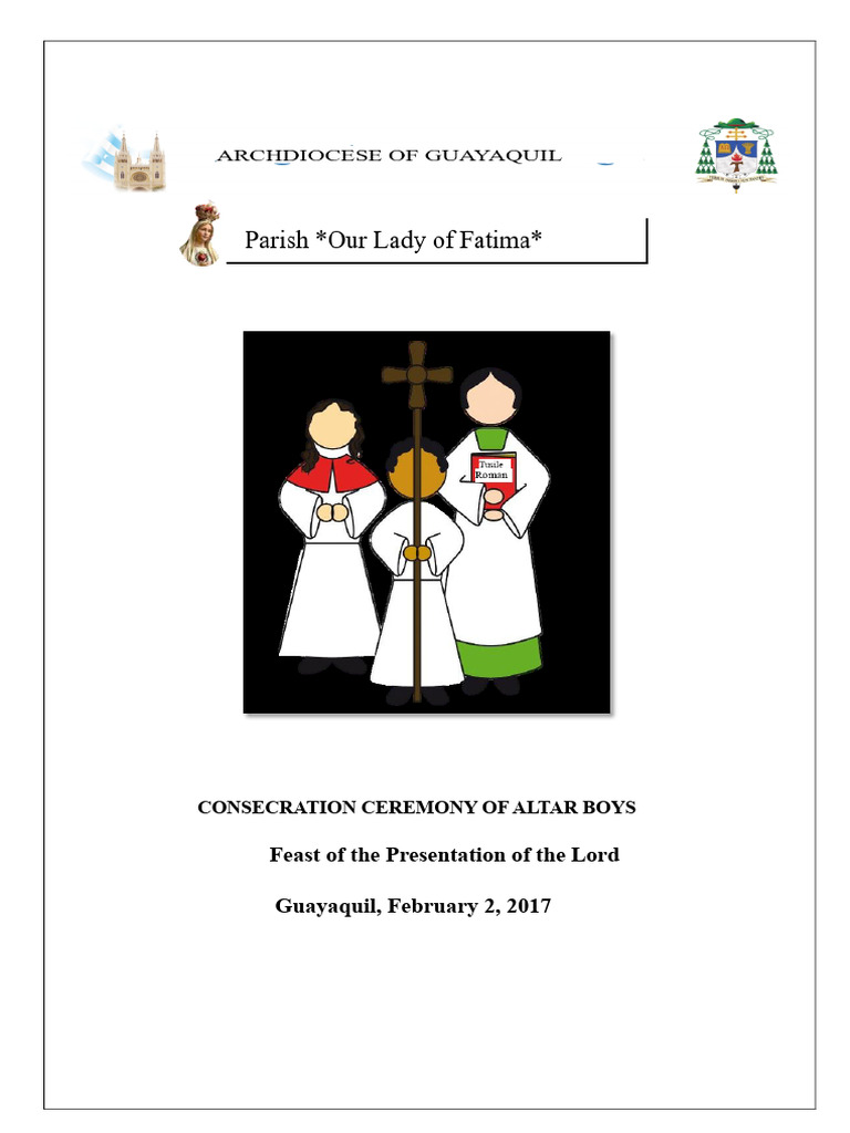 Ceremony of The Consecration of Altar Servers | PDF | Mass (Liturgy ...