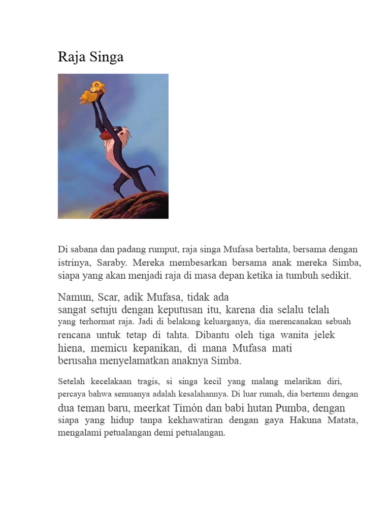 Cerita Raja Singa | PDF