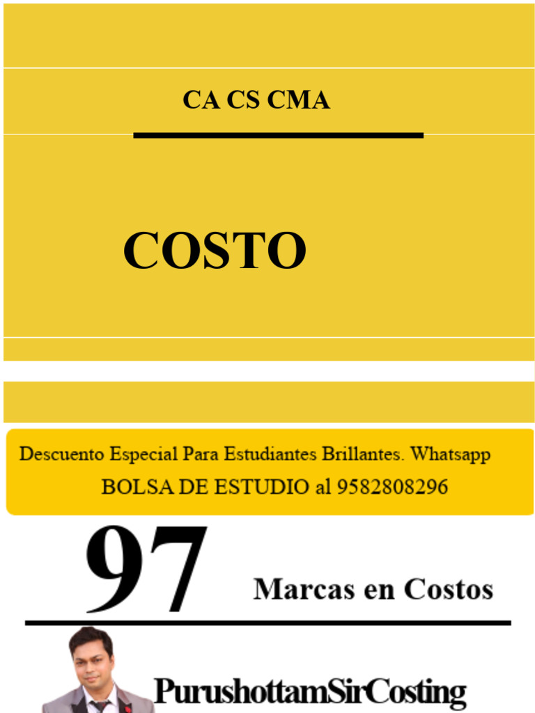 Libro de Fórmulas de Costos Por CA | PDF | Beneficio (economía ...