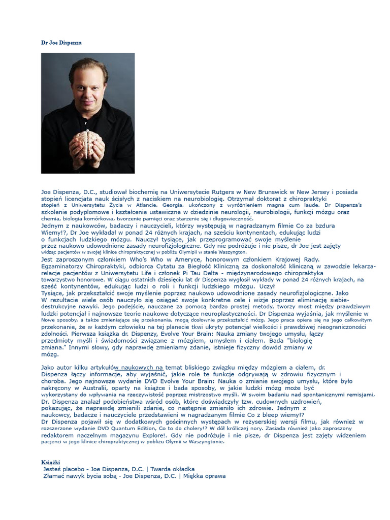 DR Joe Dispenza | PDF