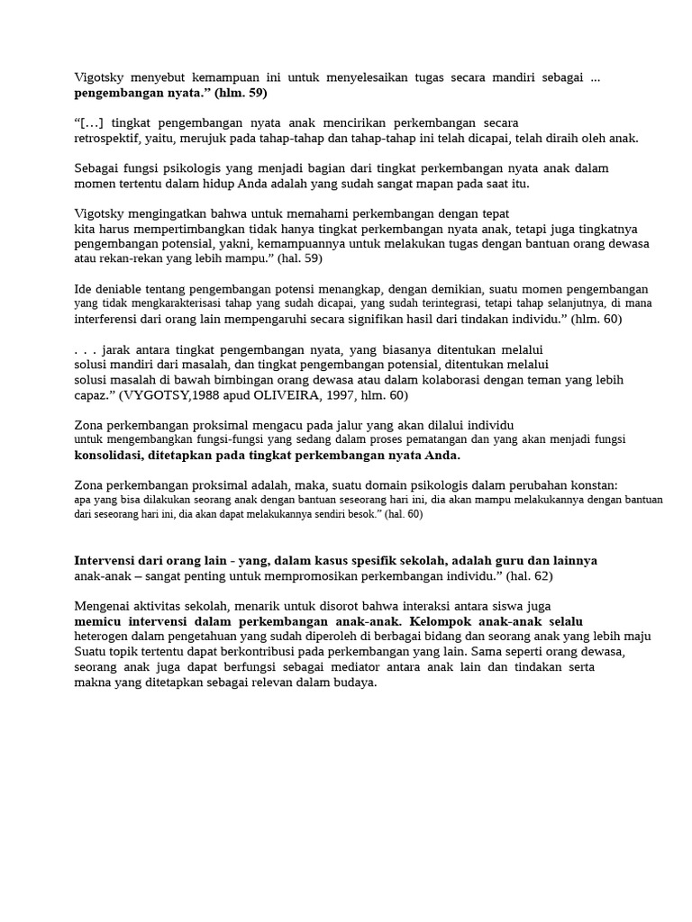 Zona Perkembangan Proksimal Vigotsky | PDF