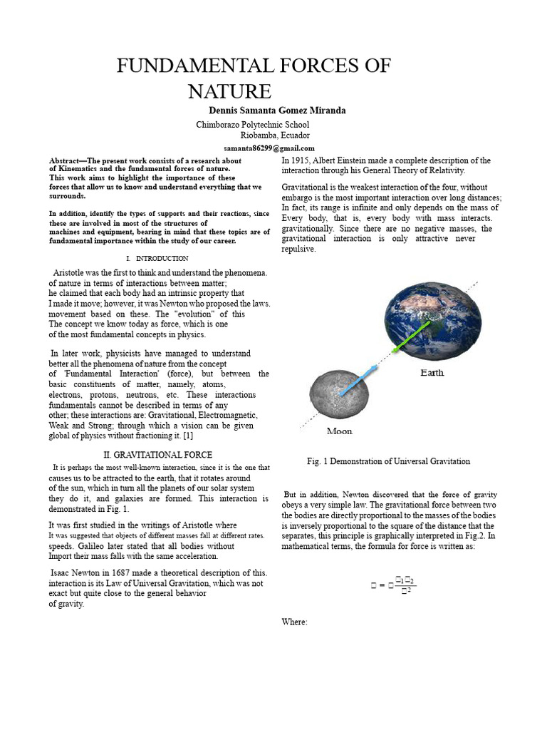 Understanding Nature's Fundamental Forces | PDF | Fundamental ...