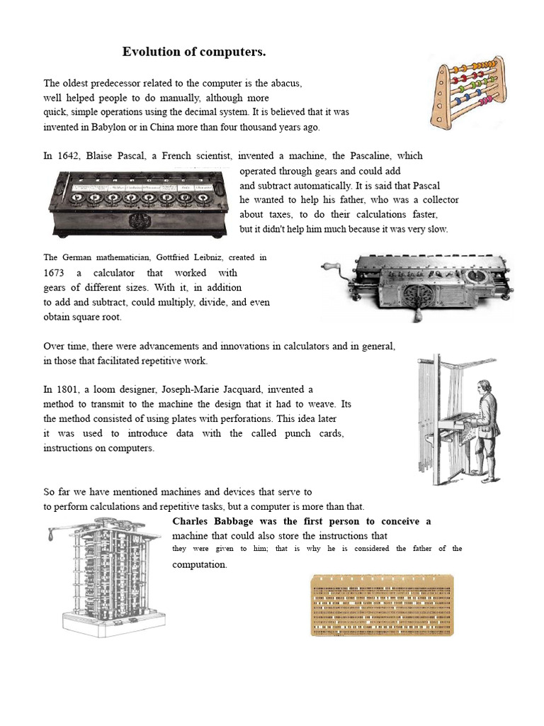 3rd PRIM - Evolution of Computers | PDF