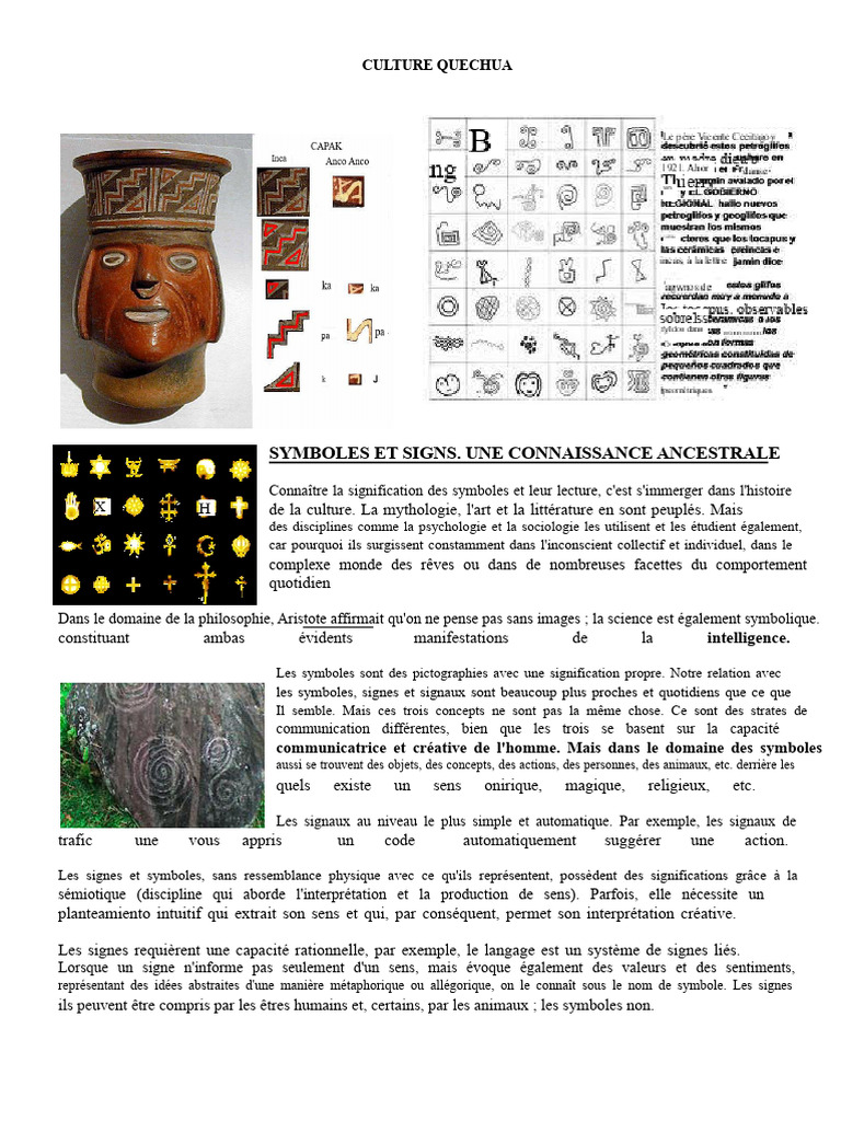 Symboles et Signes de la Culture Andine | PDF | Symboles | Empire Inca