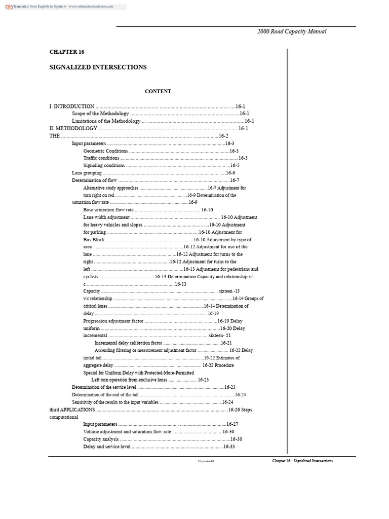 HCM 2000 Signalized Intersection | PDF | Traffic | Intersection (Road)