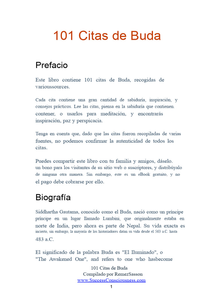 101 Citas de Buda | PDF | Ascetismo | Espiritualidad