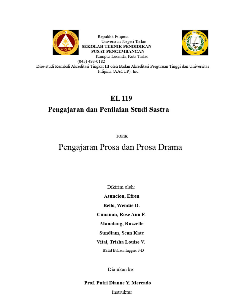 Pengajaran Prosa dalam Sastra Inggris | PDF