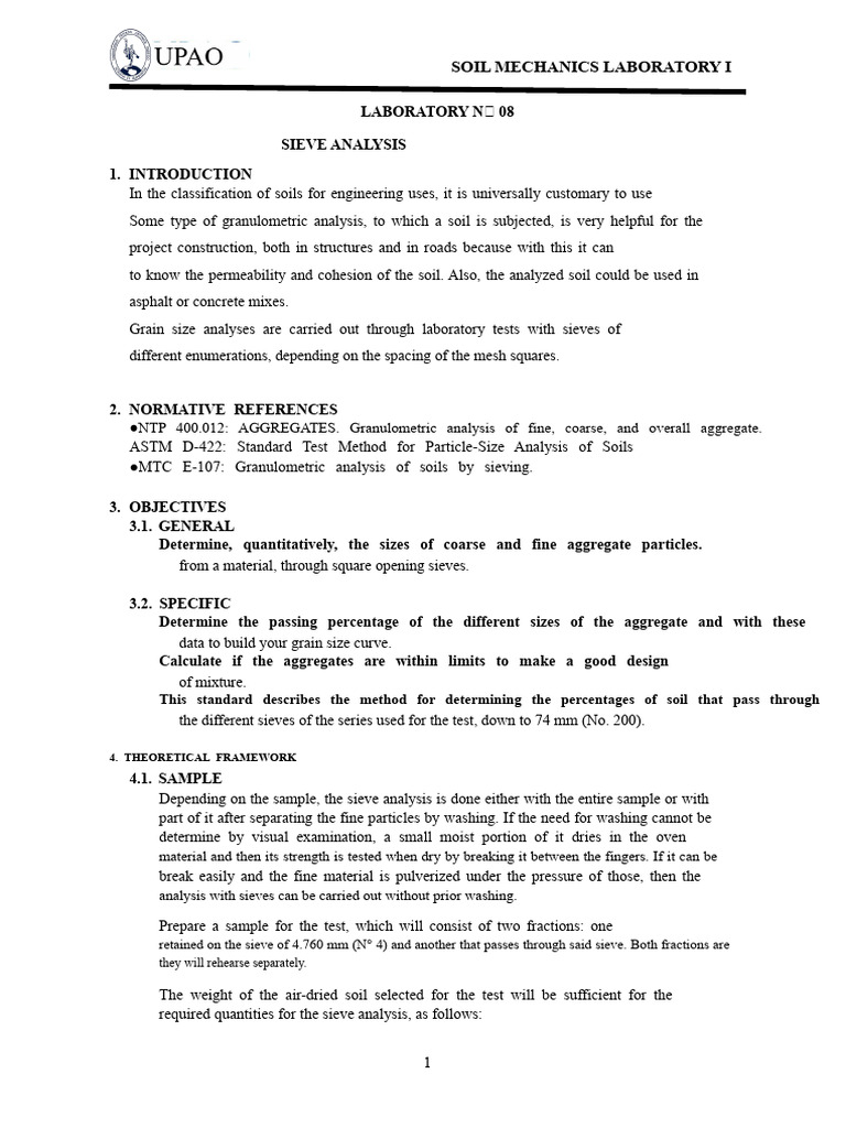 Granulometric Analysis of Soil Samples | PDF | Soil Mechanics