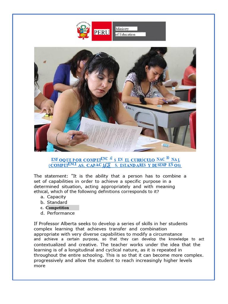 Questionnaire Solved Competency Based Approach in Elcneb Part 2 | PDF ...