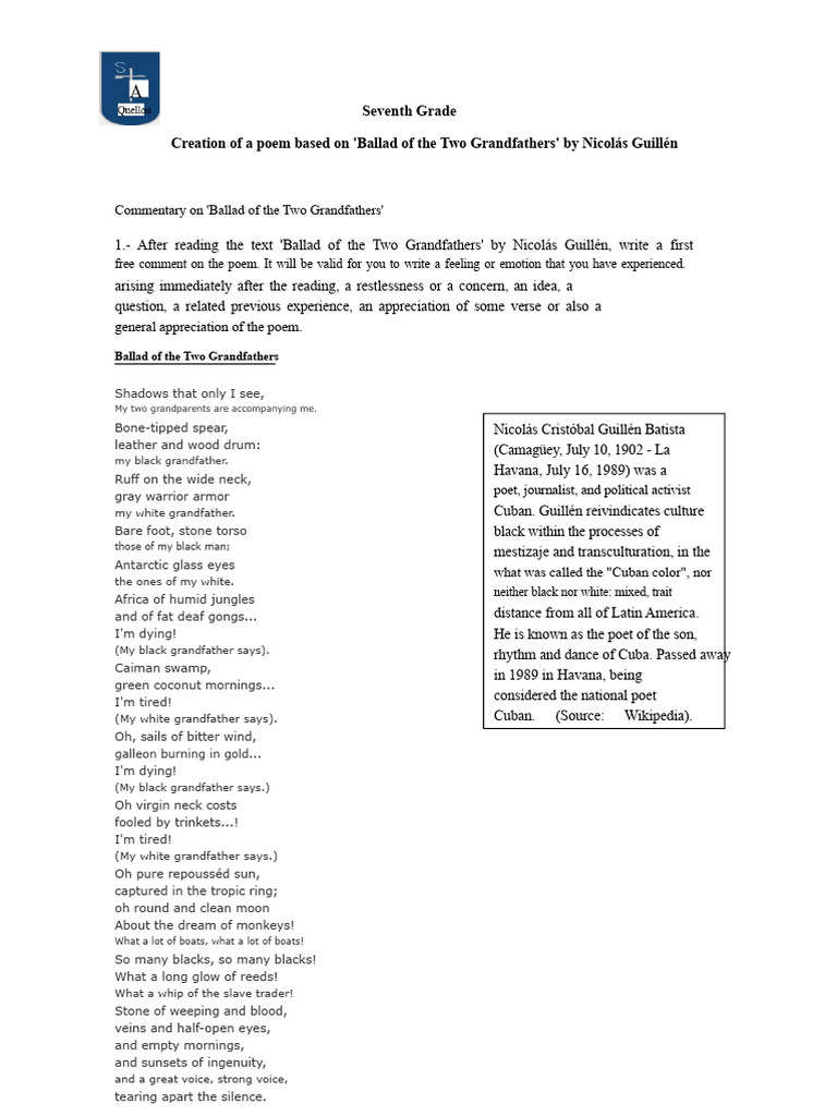 Ballad of The Two Grandfathers | PDF | Poetry