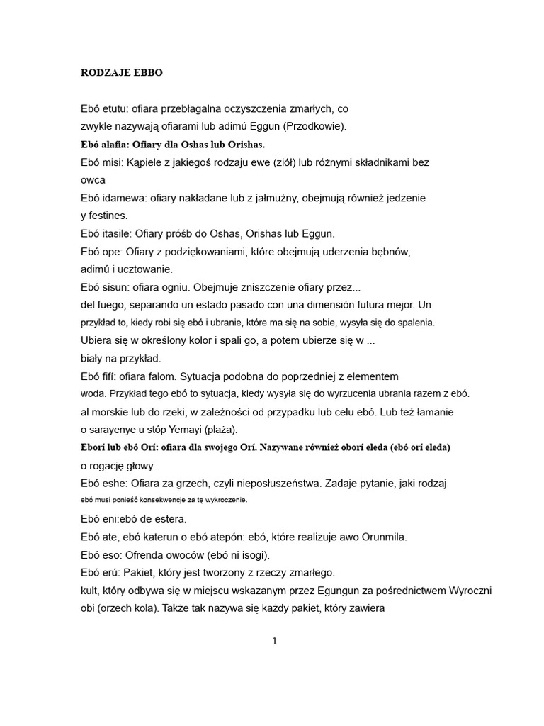 Rodzaje Ebbo | PDF
