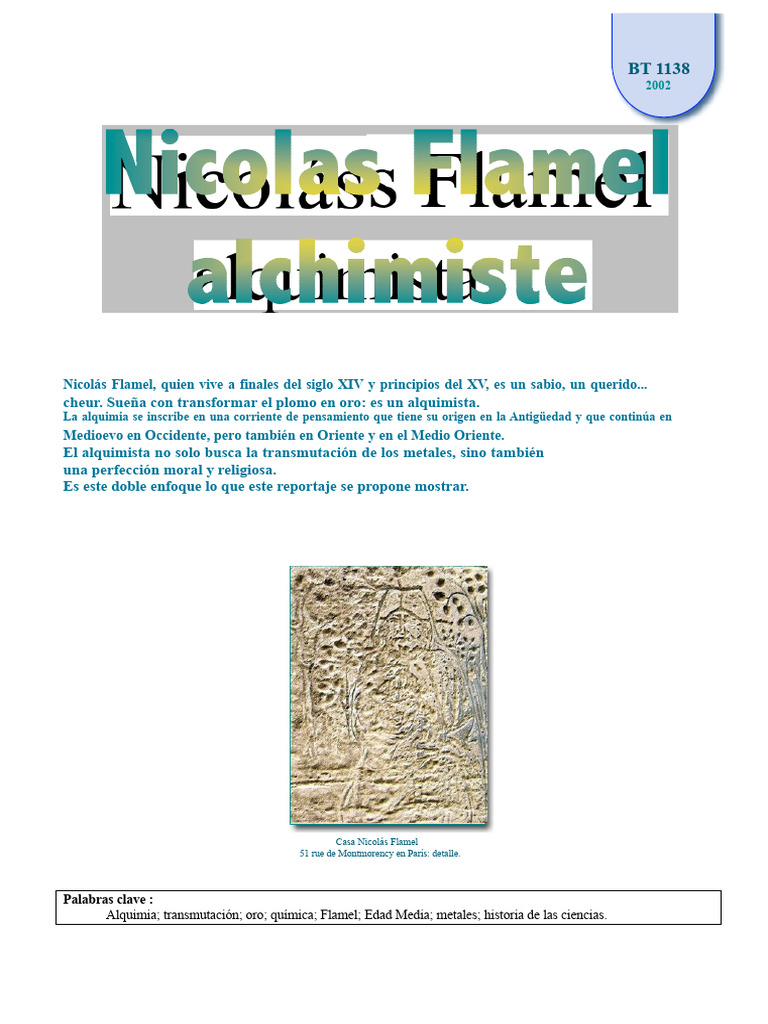 Nicolás Flamel y la Alquimia Medieval | PDF | Alquimia | Química