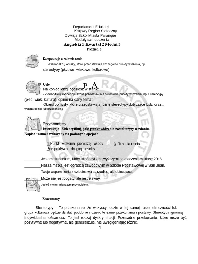 Angielski 5 Kwartal 2 Moduł3 | PDF