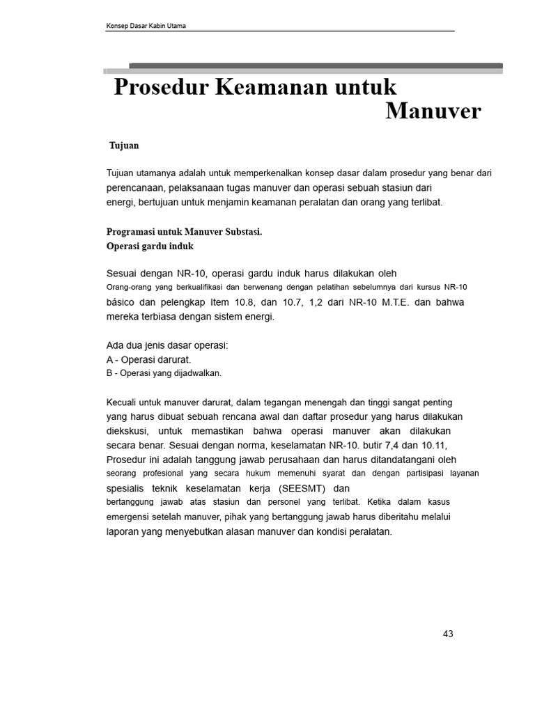 07 Prosedur Keamanan Untuk Manuver | PDF