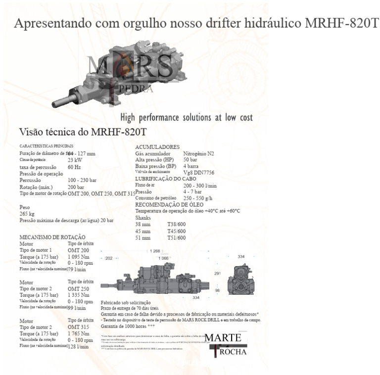 Folha de Dados do Mrhf-820t | PDF | Motores
