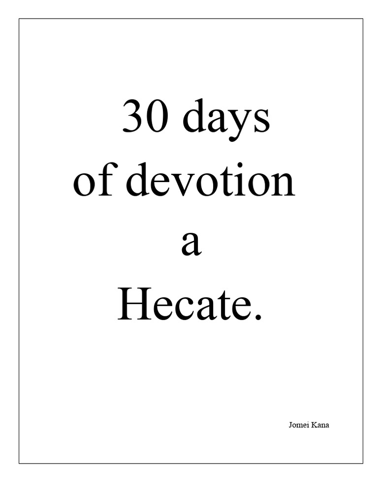 30 Days of Devotion to Hecate | PDF