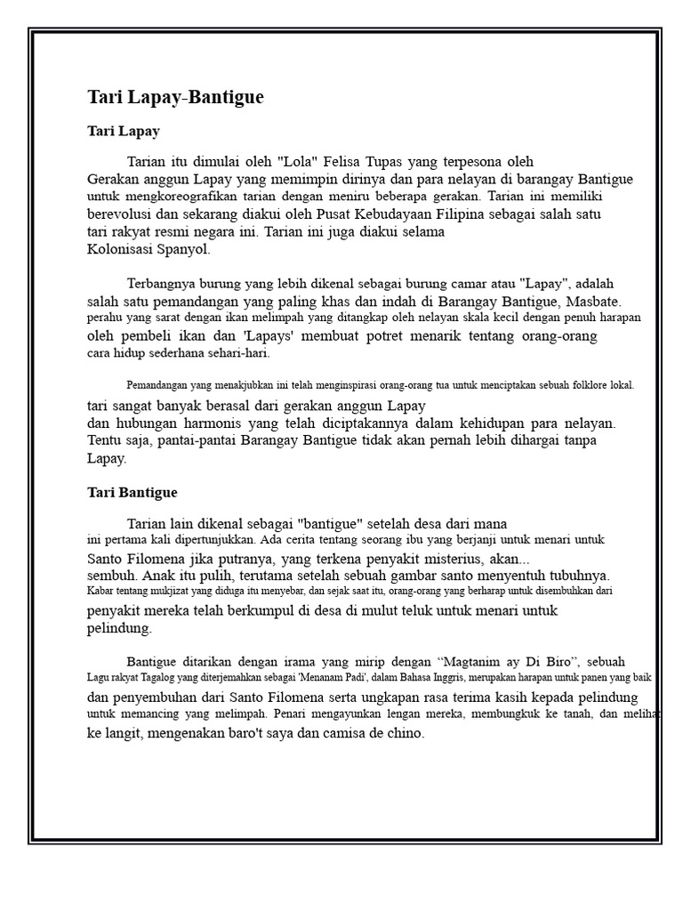 Lapay Bantigue | PDF