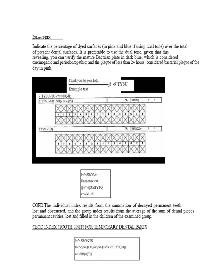 O'Leary Bacterial Plaque Index | PDF | Human Tooth | Tooth Enamel