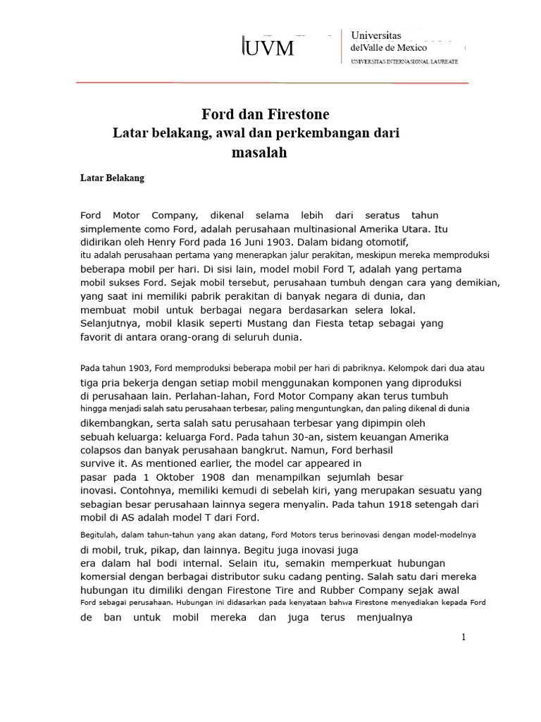 Krisis Ford Explorer dan Firestone | PDF