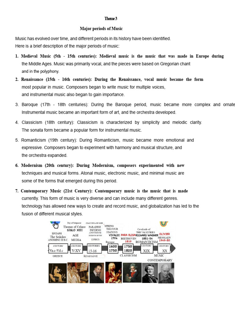 Theme 3: Great Periods of Music | PDF | Composers | Orchestras