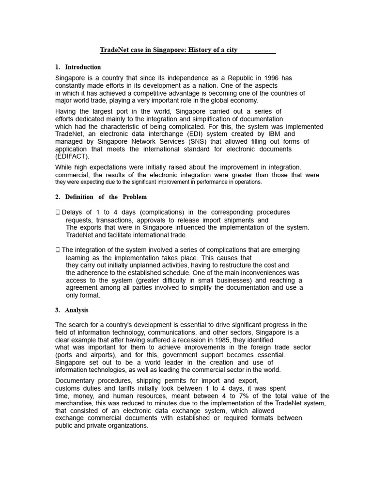 TradeNet: Transforming Singapore Trade | PDF | Electronic Data ...