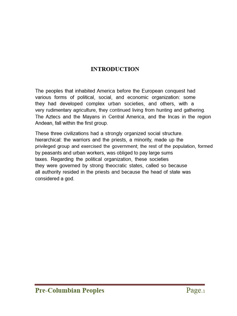 Pre-Columbian Civilizations Overview | PDF | Maya Civilization | Pre ...