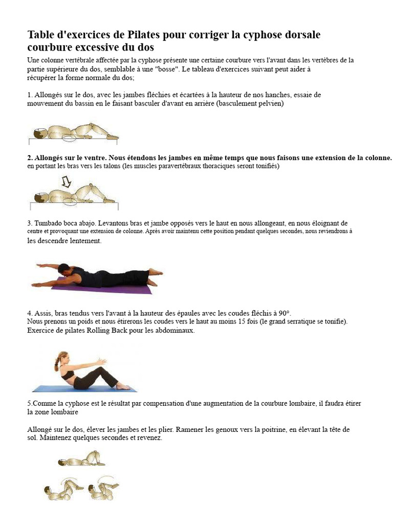 Exercices de Cyphose Dorsale | PDF