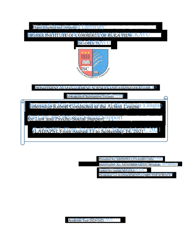 Modified Internship Report | PDF | Violence | Peacebuilding