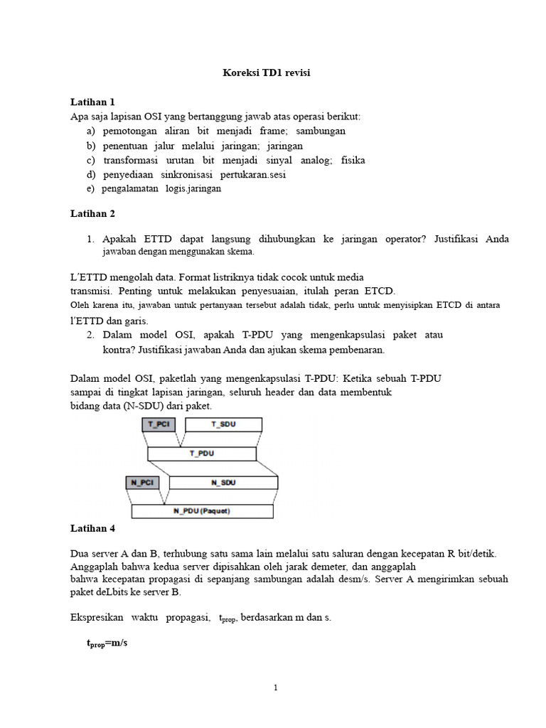 Analisis Model OSI dan Waktu Transmisi | PDF
