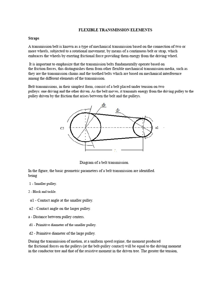 Flexible Transmission Elements | PDF | Belt (Mechanical) | Gear