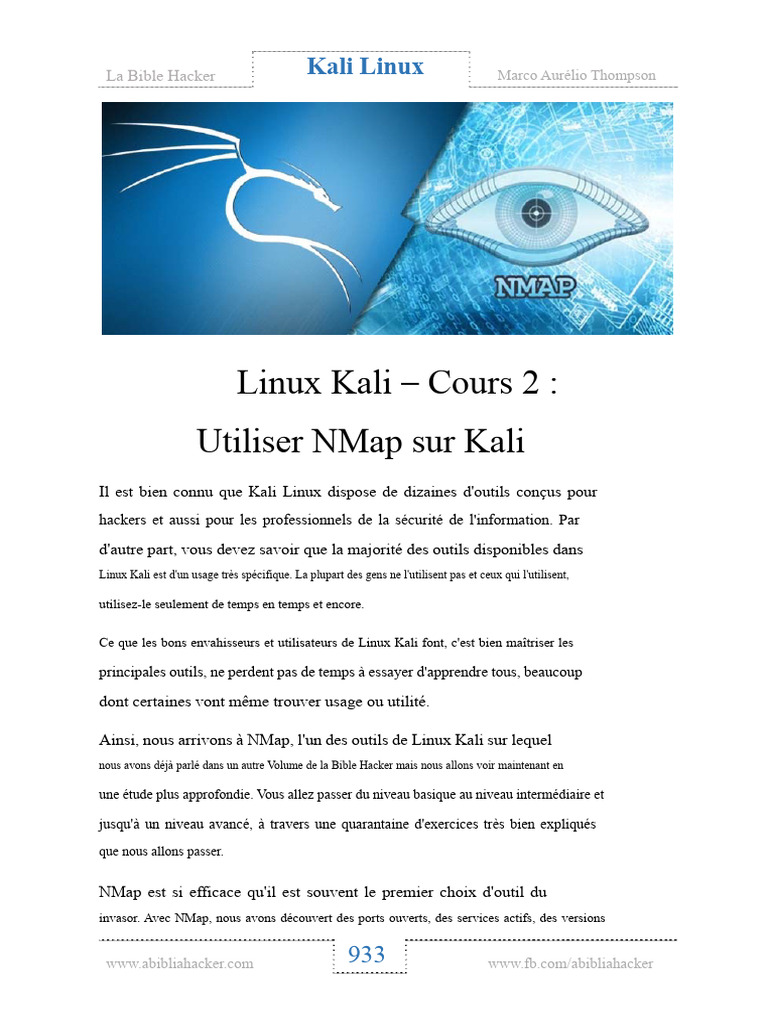 NMap : Guide Pratique sur Kali Linux | PDF | I Pv6 | Linux