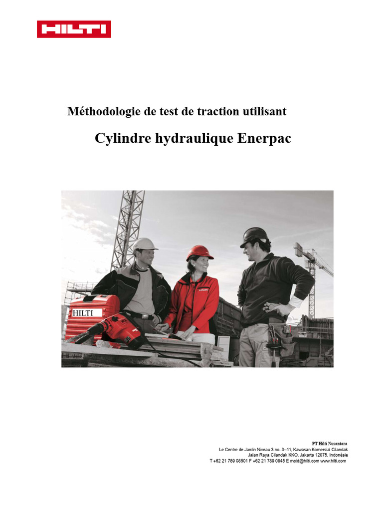 Test de traction avec cylindre Enerpac | PDF | Béton | Ancre