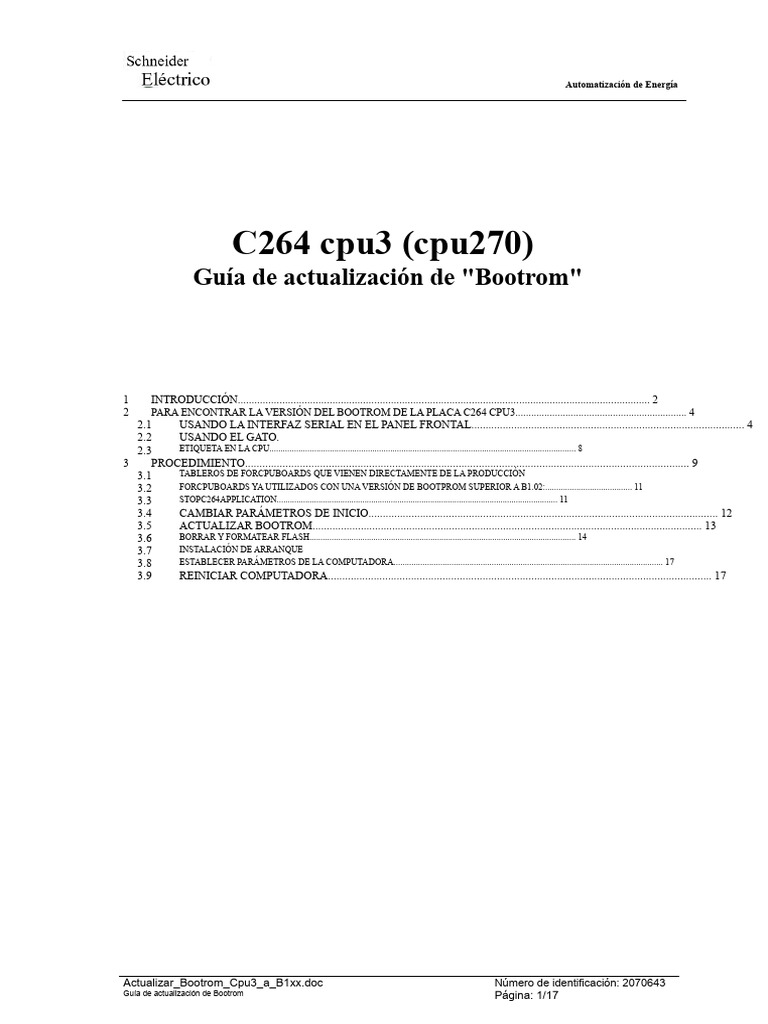 Actualizar Bootrom Cpu3 A C264 | PDF | Arranque | Protocolo de ...